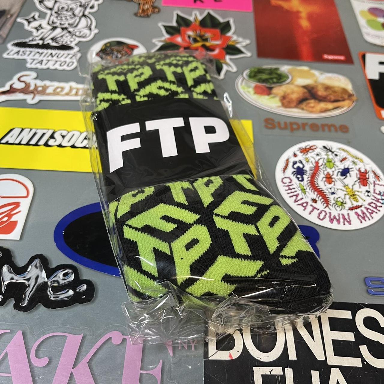 FTP Dimensions Logo Socks Acid Green Brand new,... - Depop