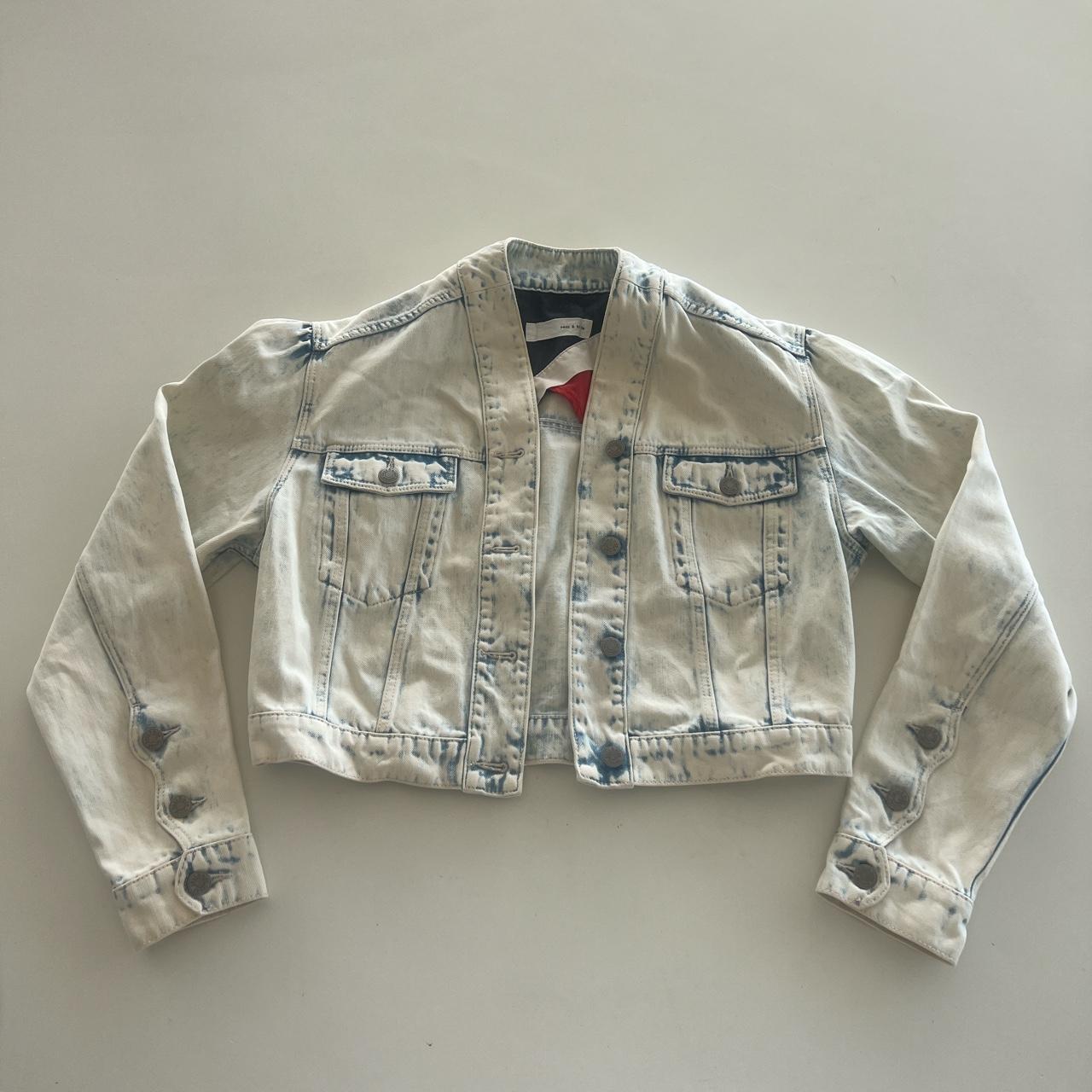 Sass & bide light wash denim jacket Size 38 Never... - Depop
