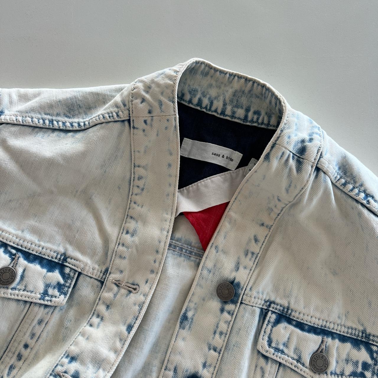 Sass & bide light wash denim jacket Size 38 Never... - Depop