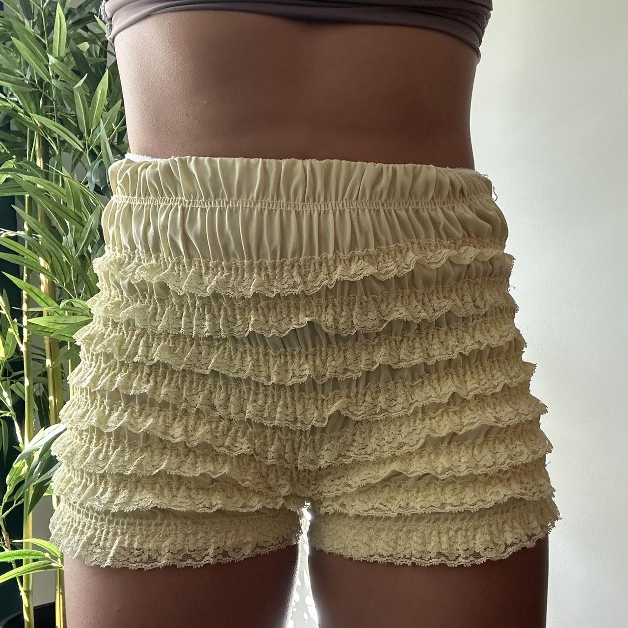 Light yellow bloomers Fit size S/M - Depop