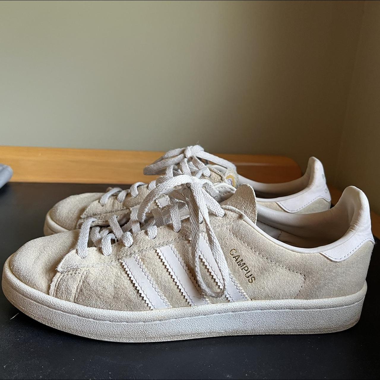 Adidas Women's Cream Trainers | Depop