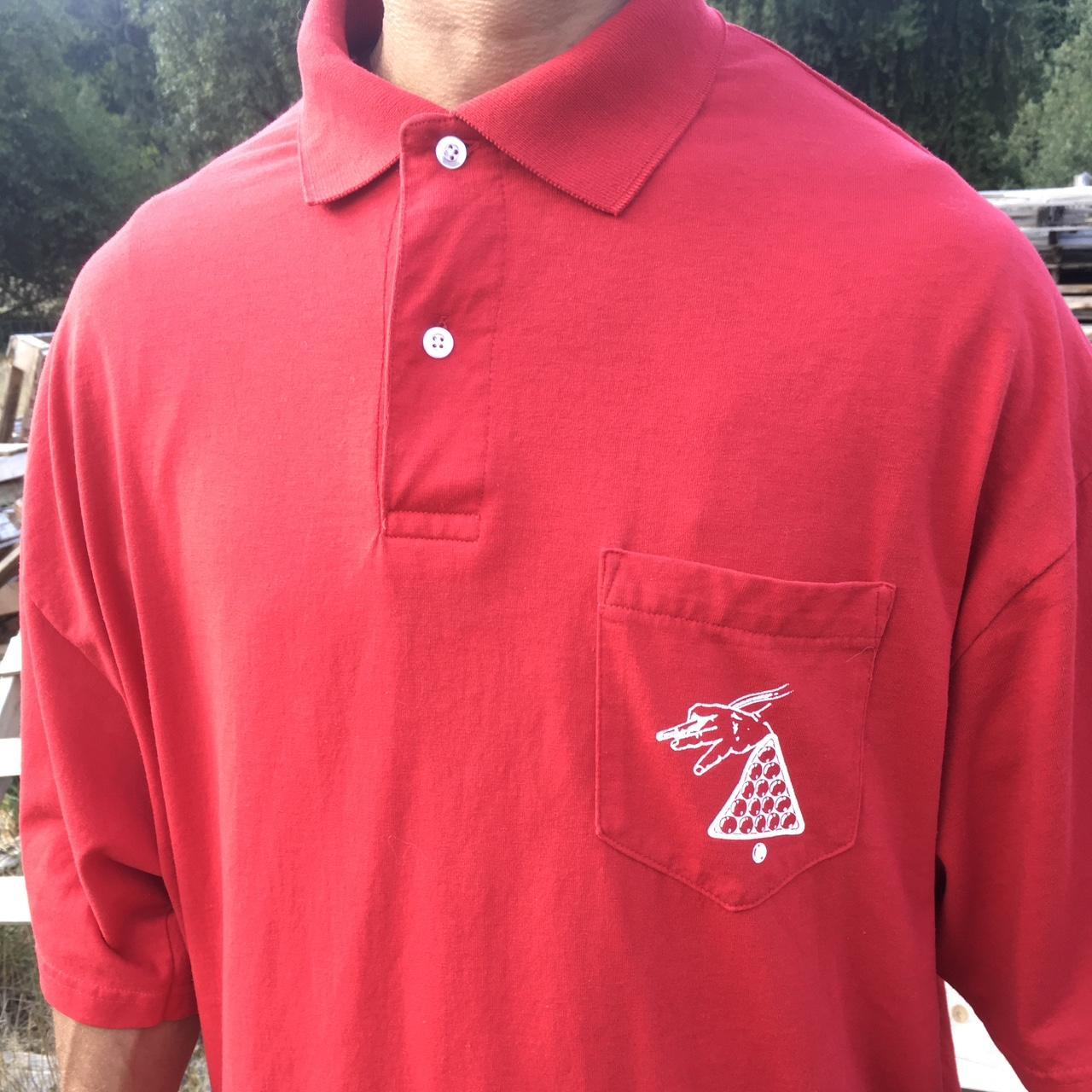 🎱 Jerzees polo 🎱 vintage red Jerzees polo T-shirt .... - Depop