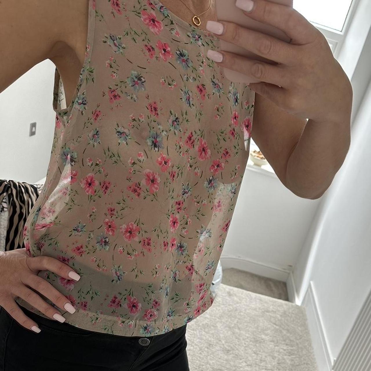 Floral chiffon top #newlook - Depop
