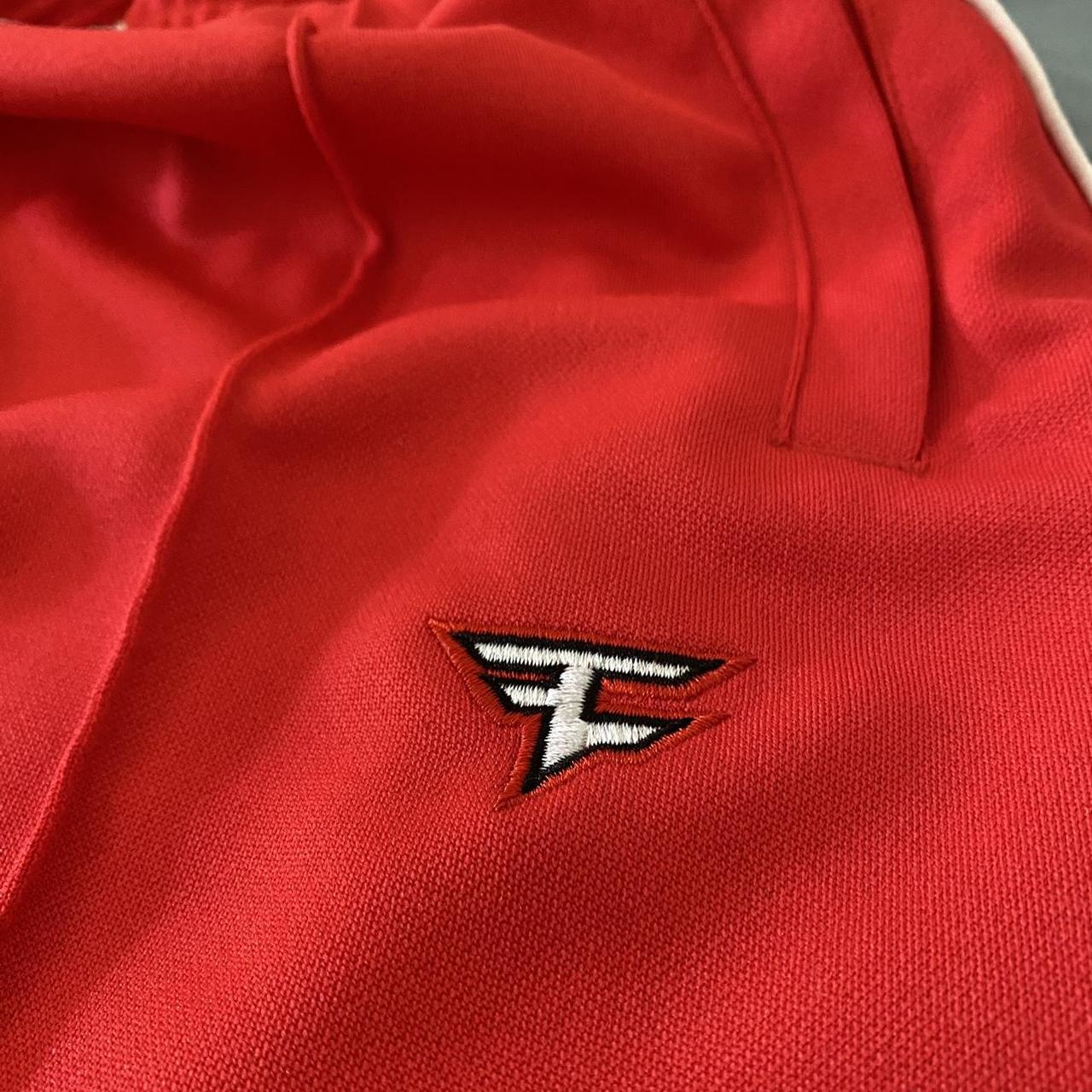 medium red FaZe Clan sweatpants. brand new, never... - Depop
