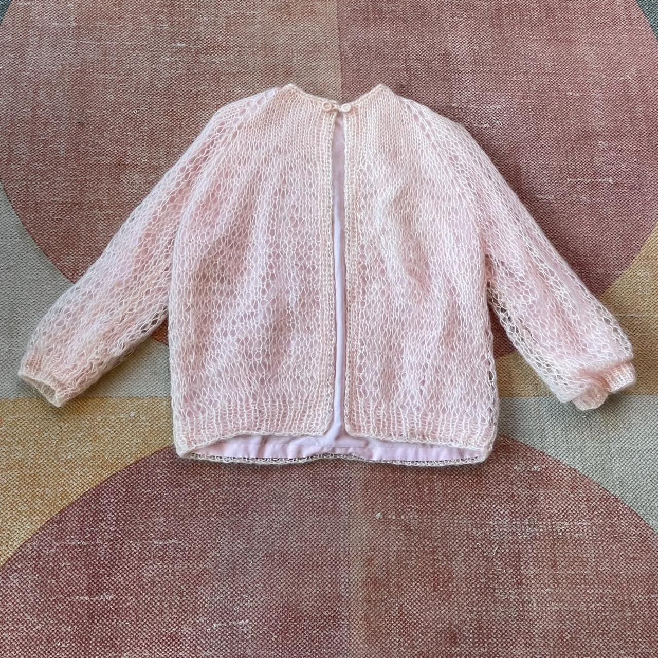70s Pink Crochet Cardigan💗 Super cute 1970s baby... - Depop
