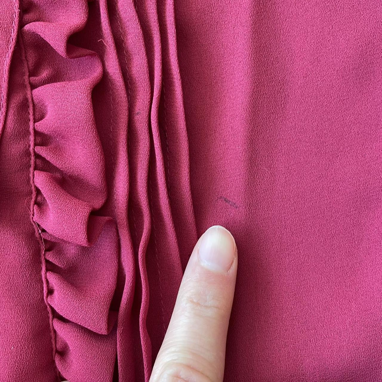 80s Raspberry Ruffle Blouse💕 Beautiful 1980s... | Depop