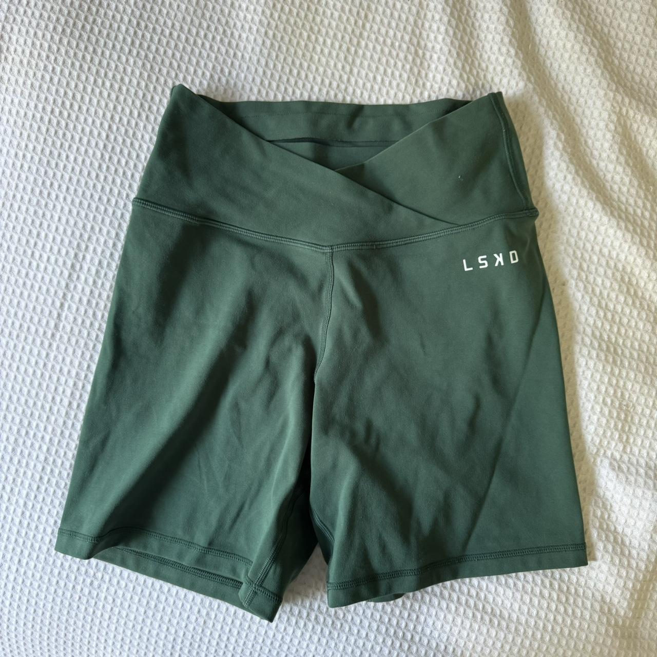 Green LSKD cross over bike shorts - S These were my... - Depop