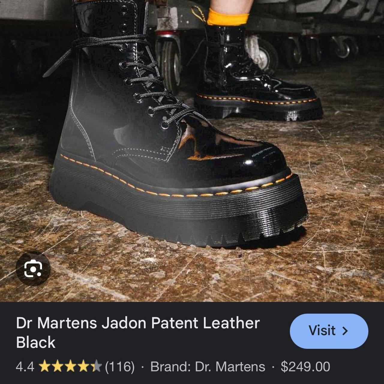 doc marten patent leather platform jadon boots size... | Depop