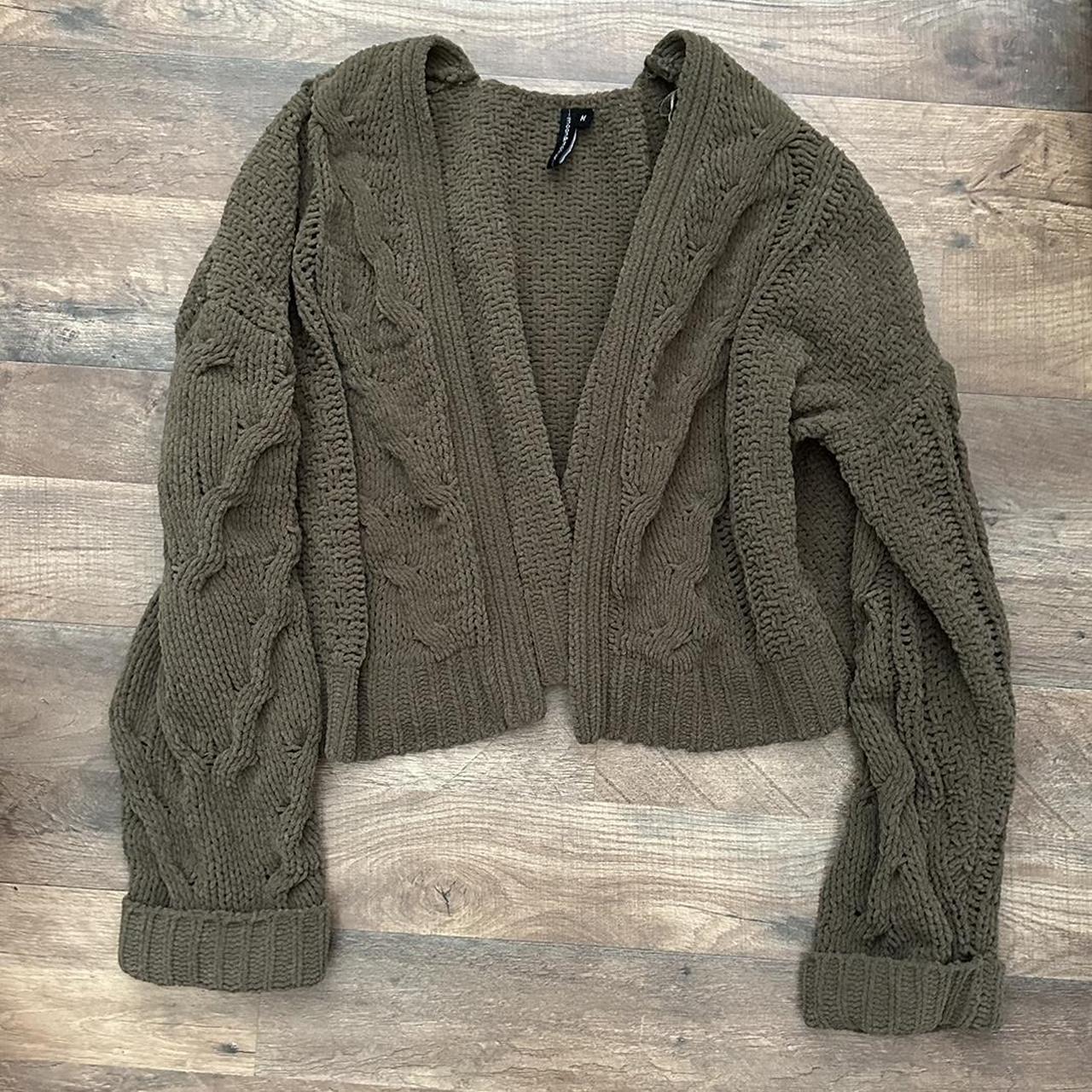 vintage earth toned cardigans slight distressing on... - Depop