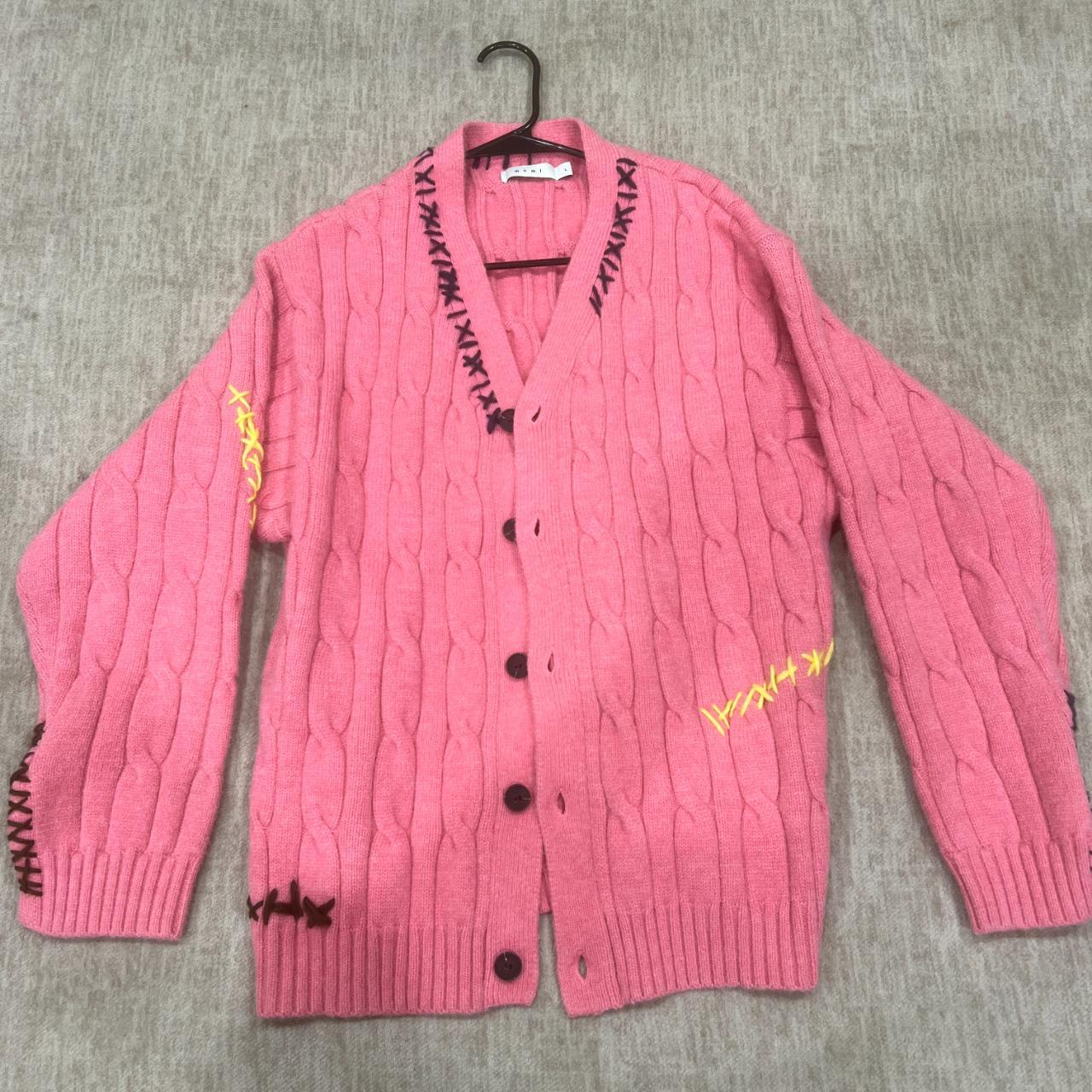 pink cardigan - Depop