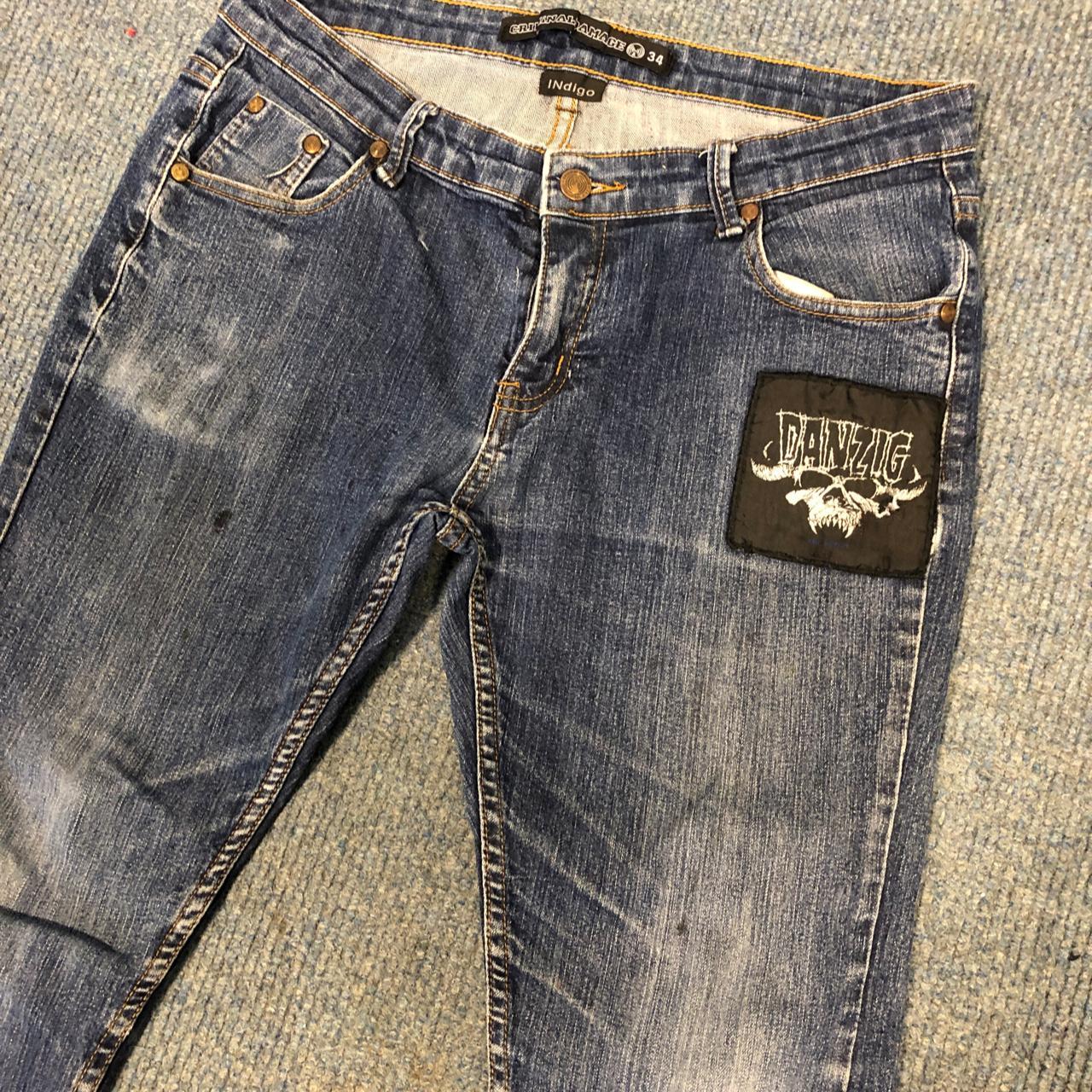 Vintage Ripped Danzig Cut-Off Punk Skinny... - Depop