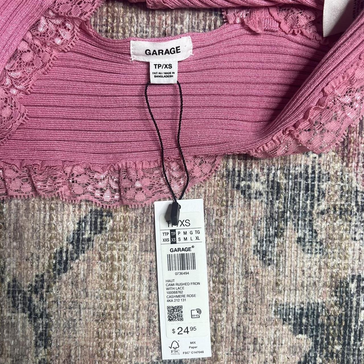 Garage pink cropped tank top #garage #pink #y2k... - Depop