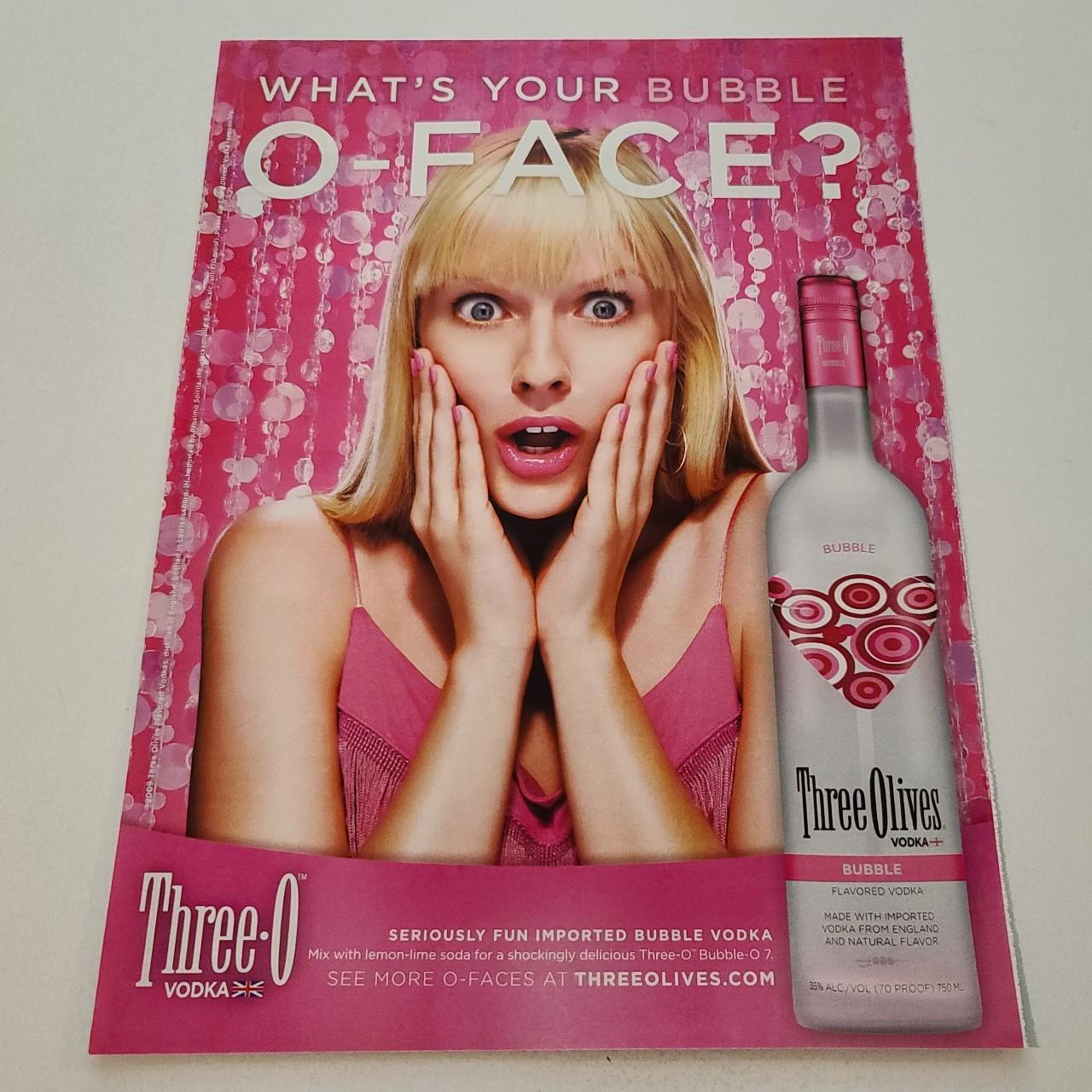 Three Olives Vodka Bubble Ad Approx Size: 8 x 10... - Depop