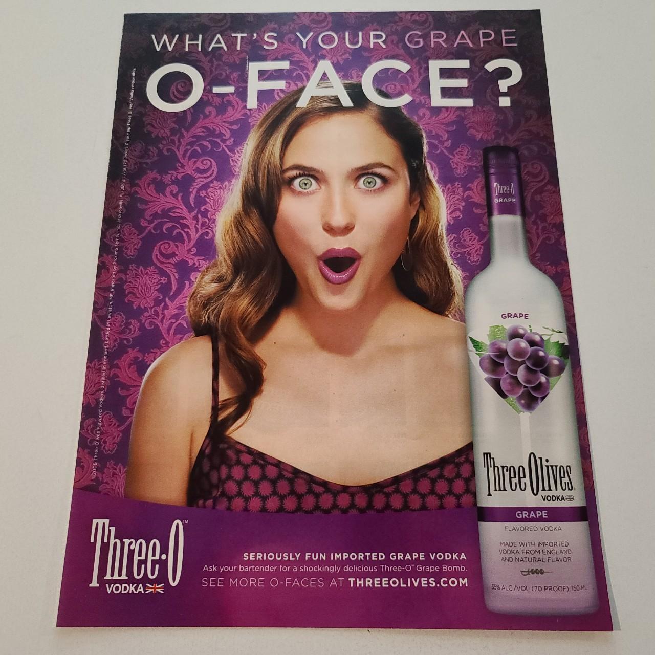 Three Olives Vodka Grape Ad Approx Size: 8 x 10... - Depop