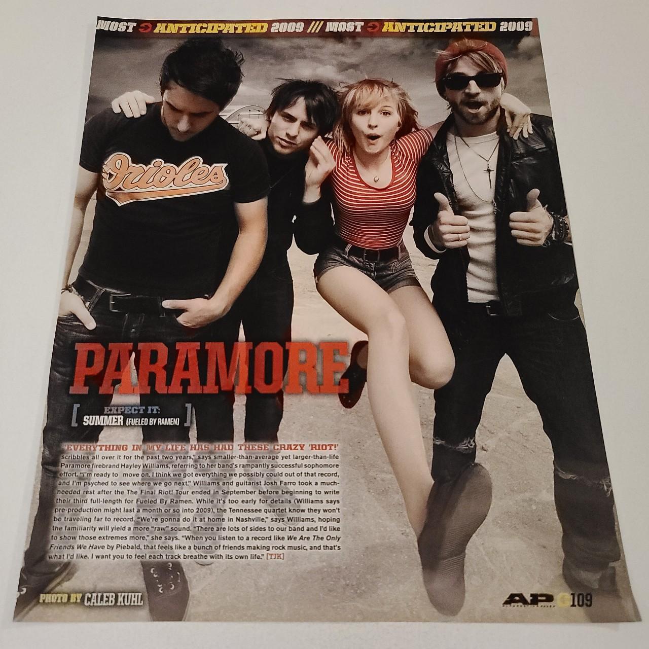 Paramore 1 Page Article/Clipping with Past Lives on... - Depop
