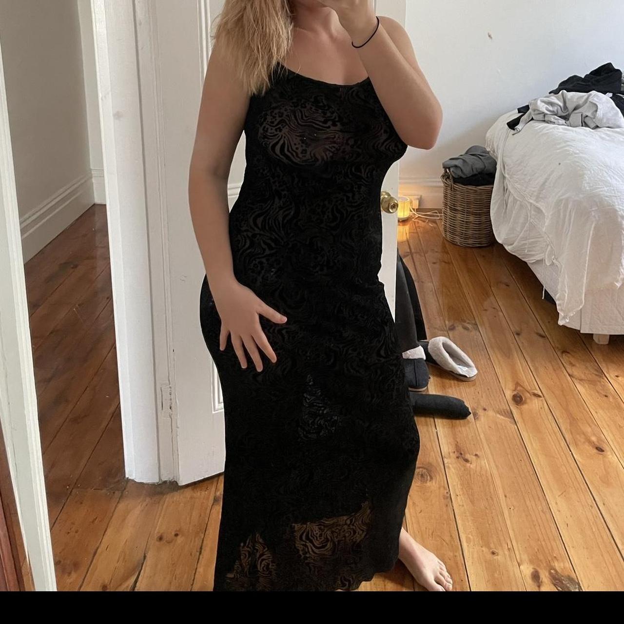 Stunning black sheer dress. Best fit M/L #mesh... - Depop