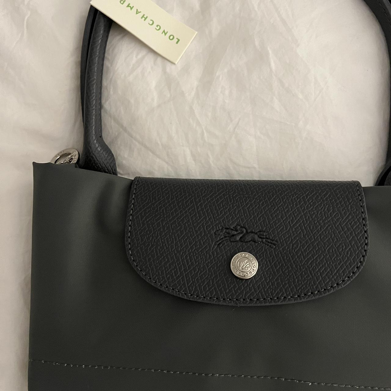 Grey Longchamp le pillage tote bag. Size large,... - Depop