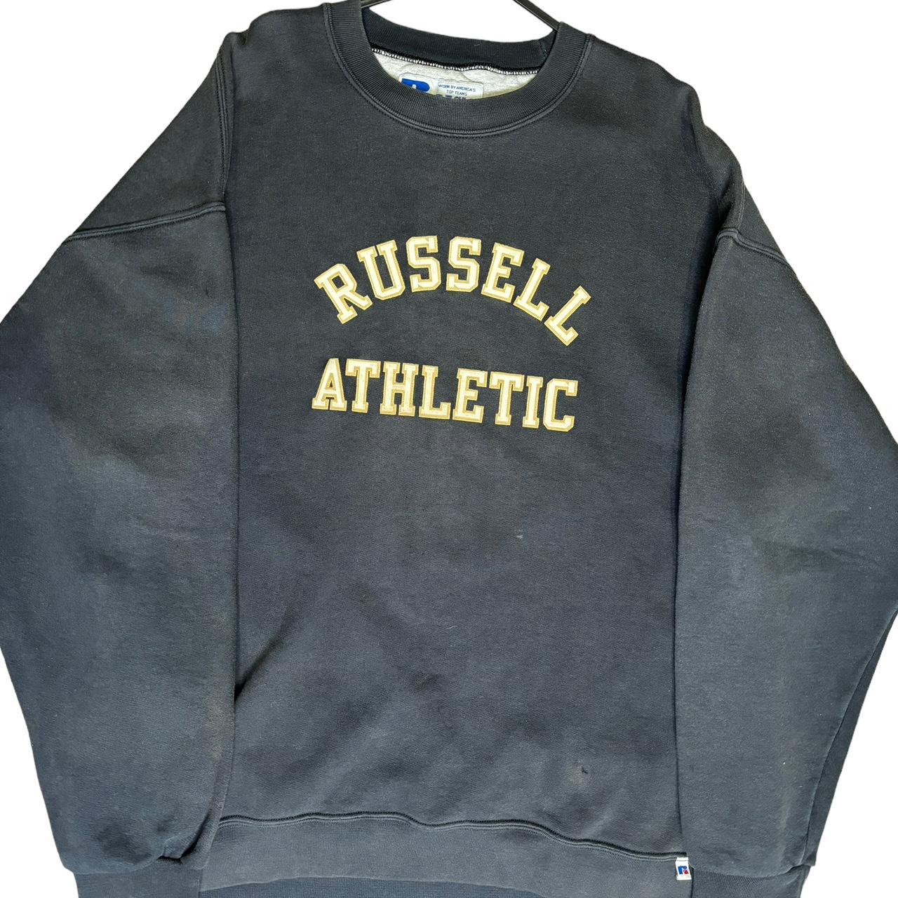 Vintage russell black sweatshirt Size xl Great... - Depop