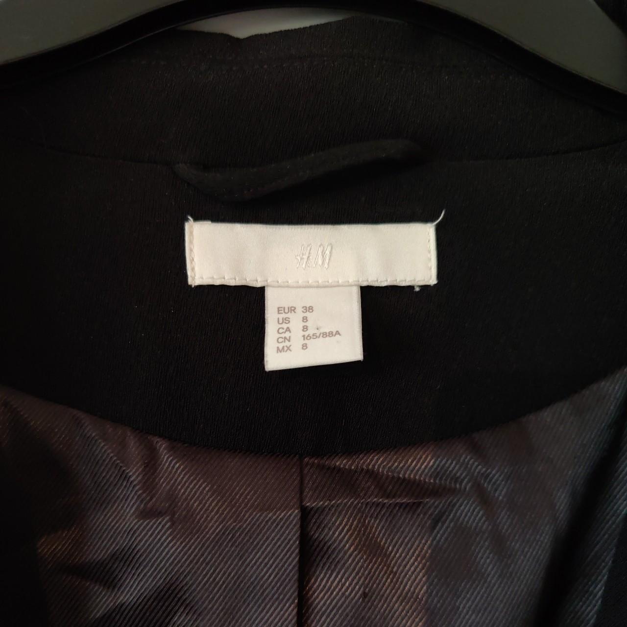 Formal fit and flare black blazer with crossover... - Depop