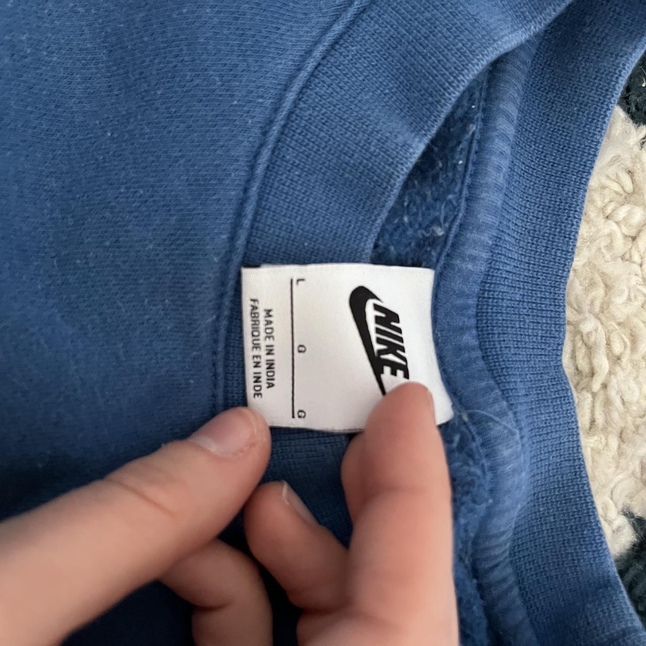 blue nike crewneck, size large | Depop