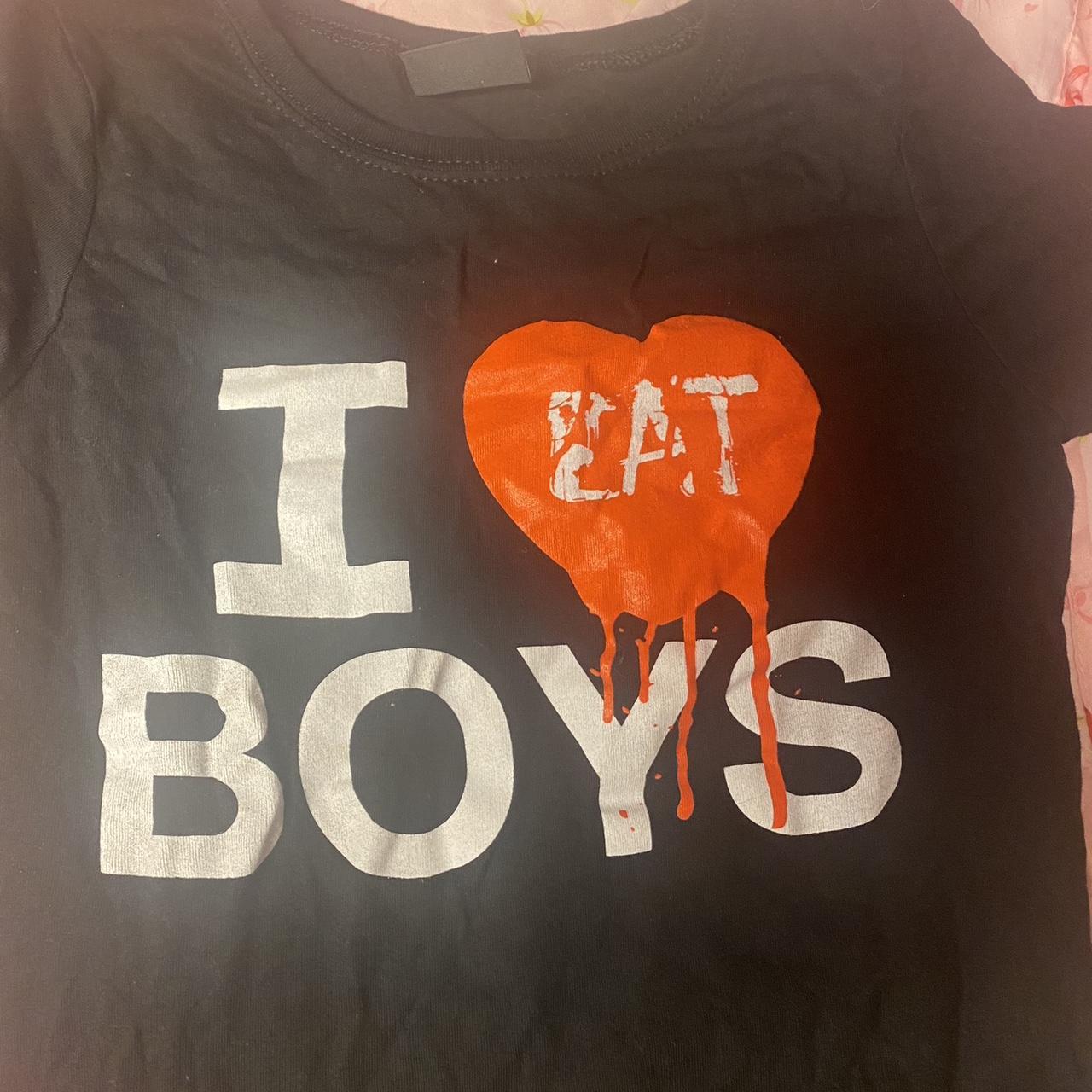 I 💔 to eat boys punk kisses top - Depop