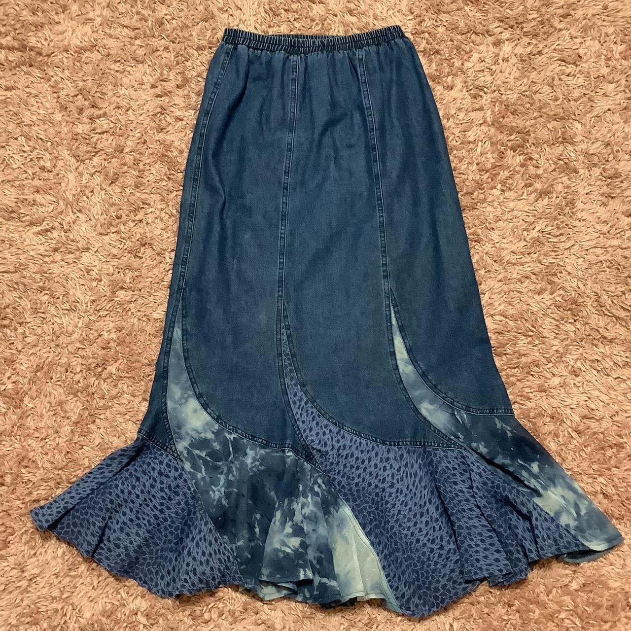 Tommy n Lulu Y2K Blue Denim Mermaidcore Skirt Tommy... - Depop