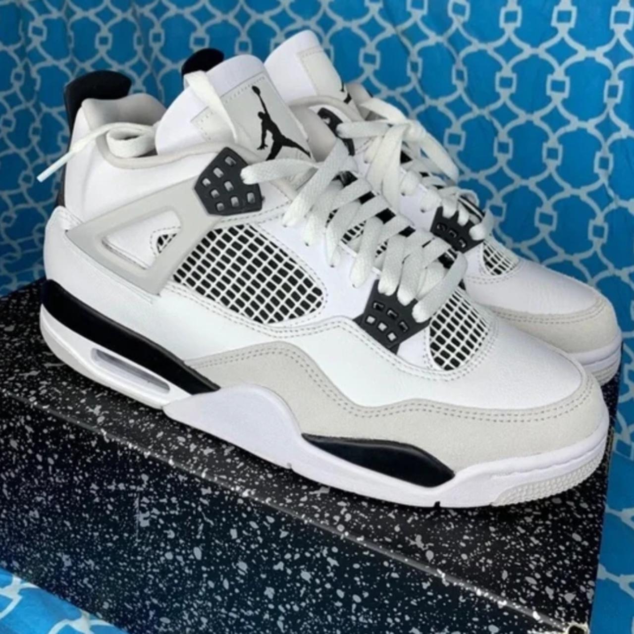 Nike air jordan 4 Women’s size 10 military black... | Depop