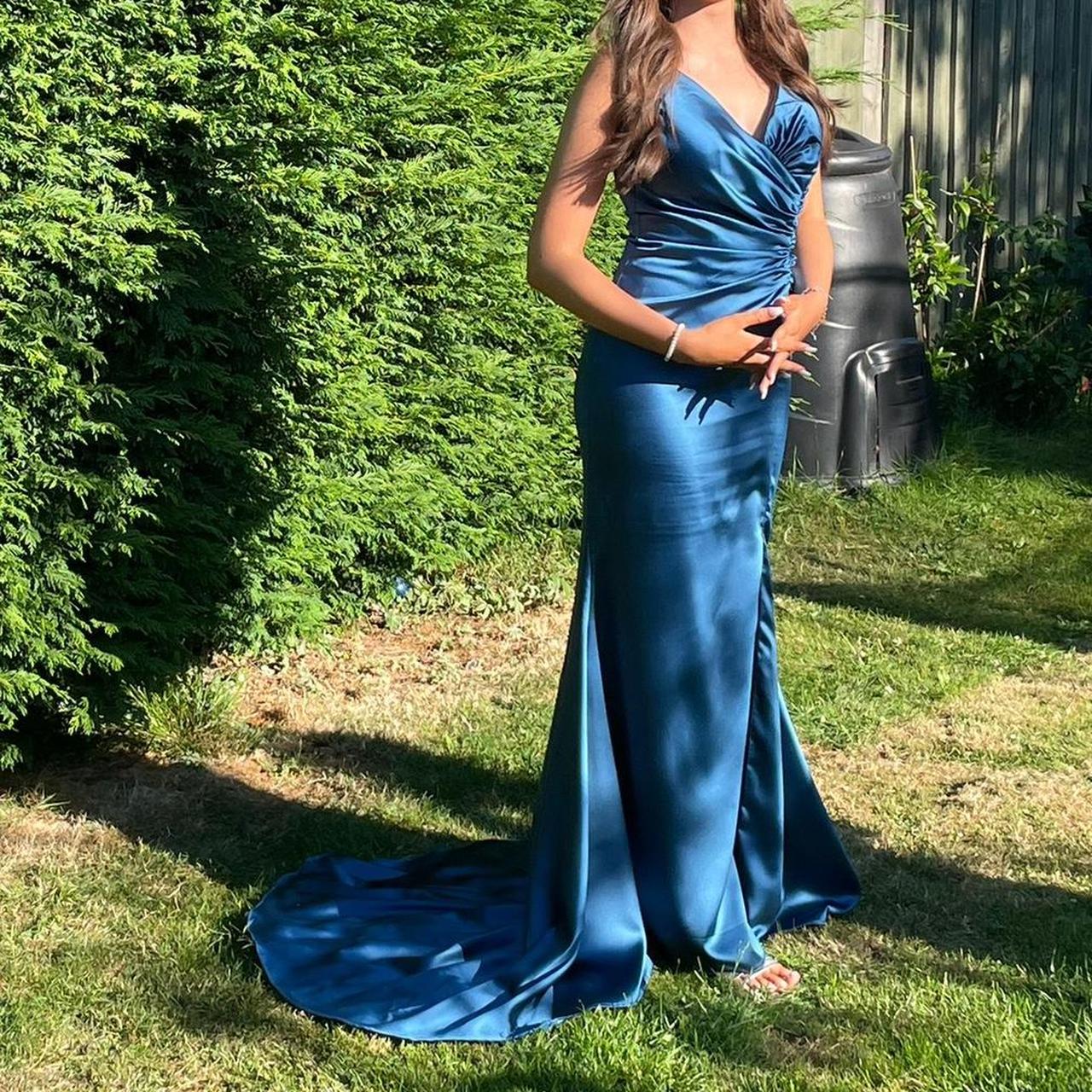 Worn once for several hours. It’s a satin dress... - Depop