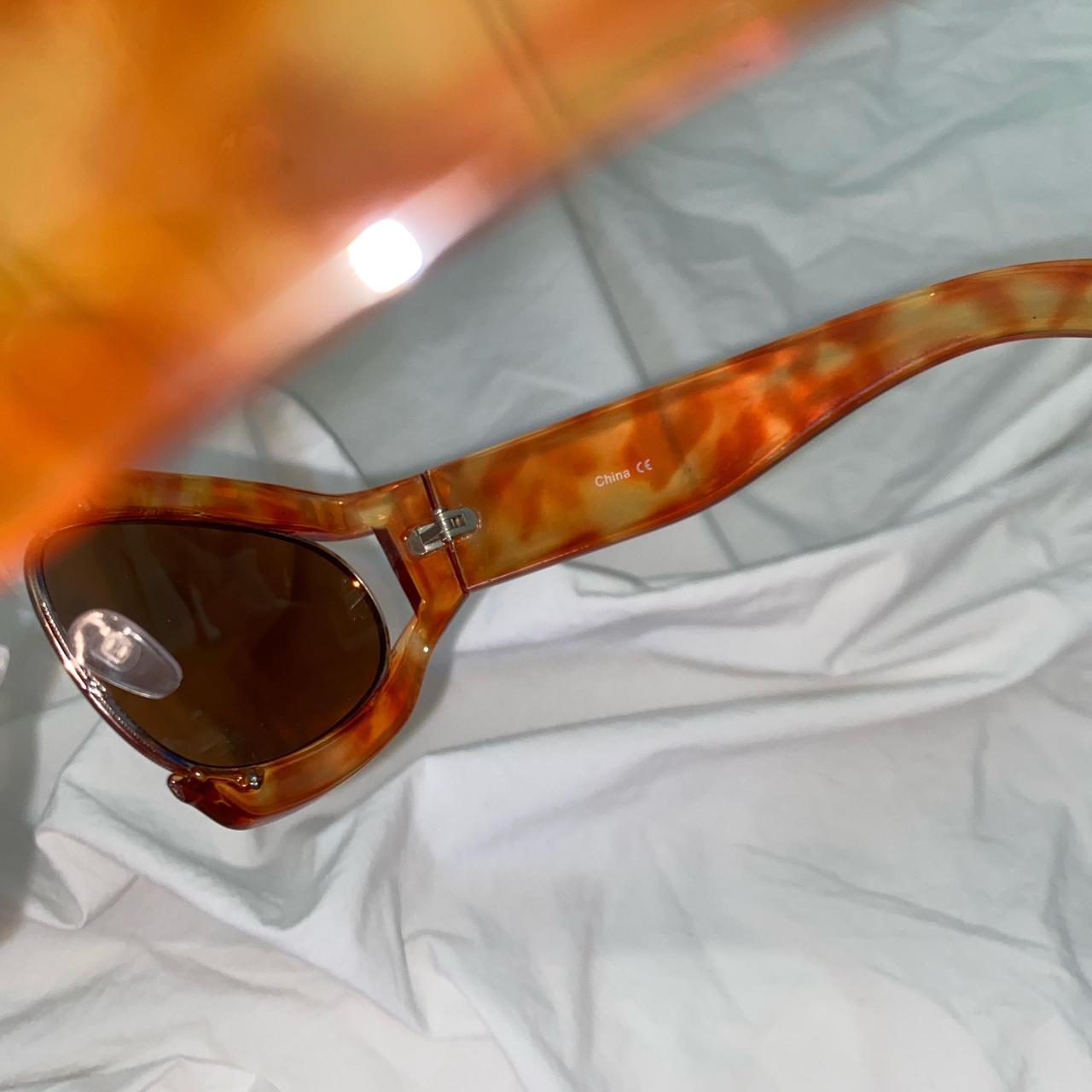 Unique vintage sunnies Super interesting shape and... - Depop