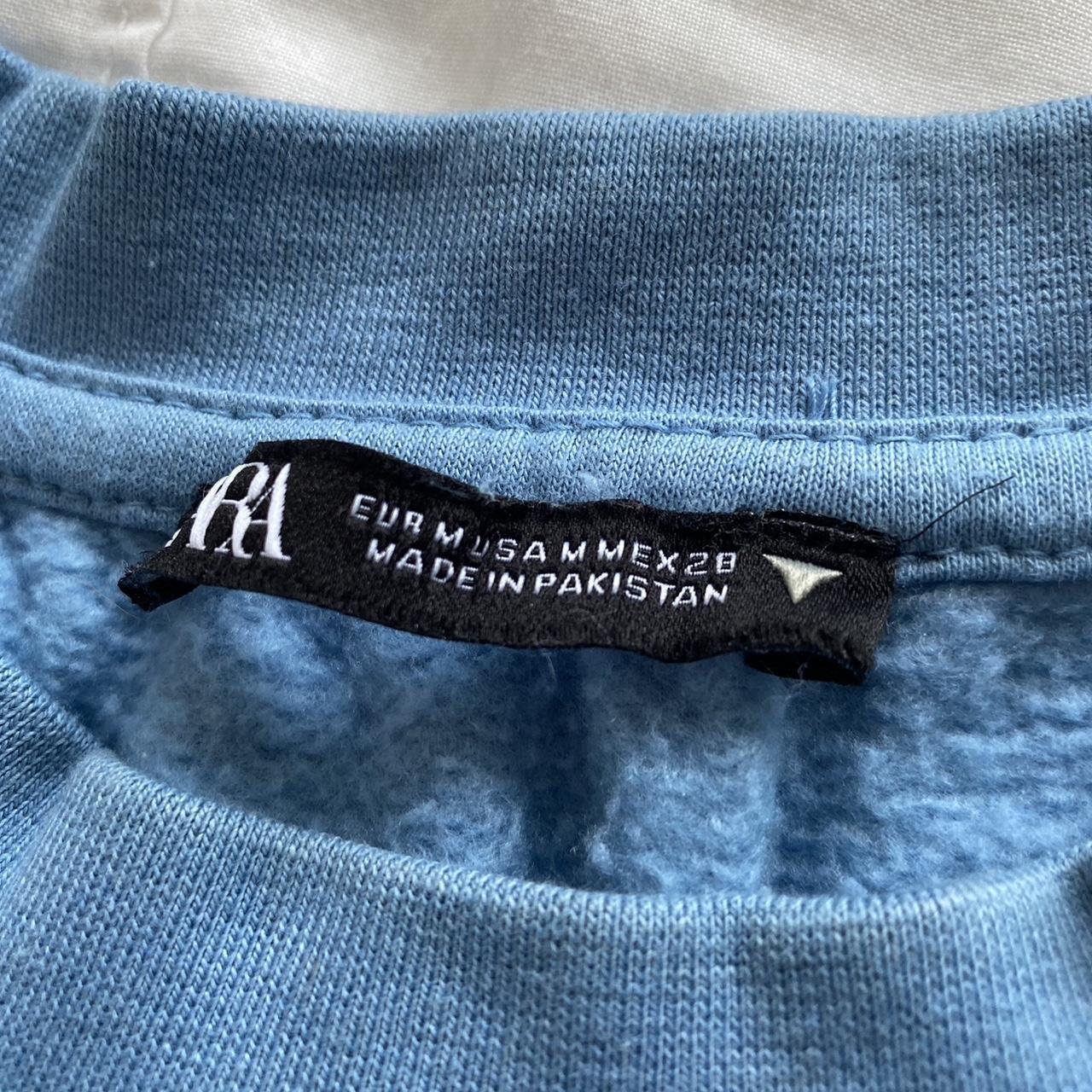 Blue zara tracksuit set with joggers and sweatshirt... - Depop