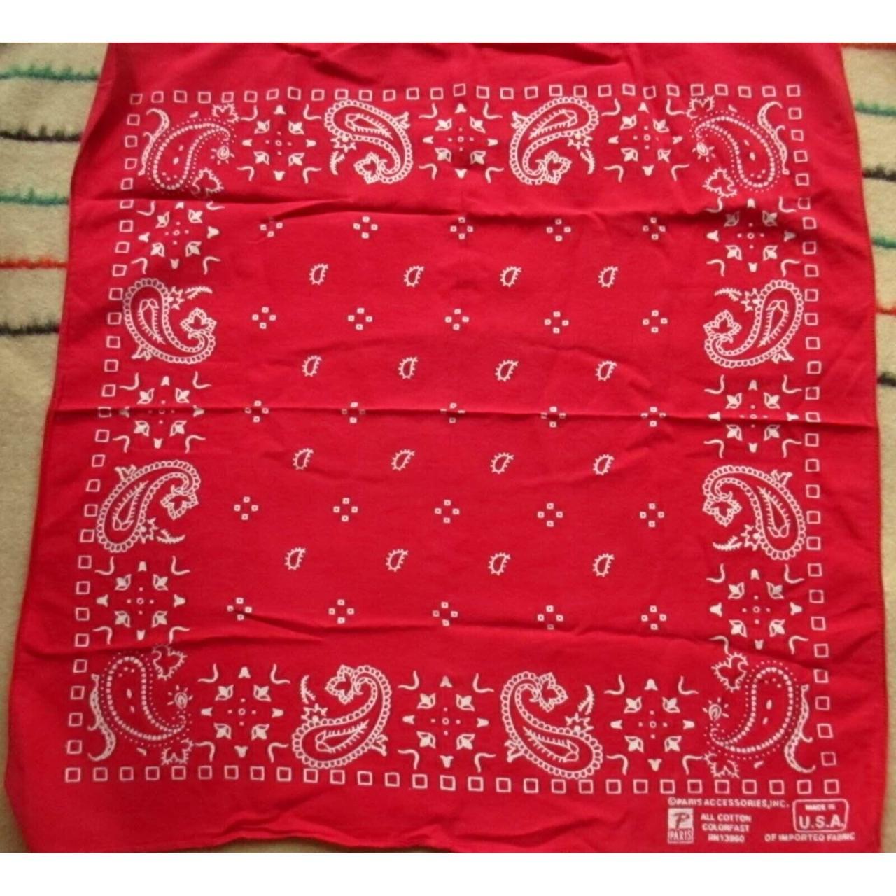 This vintage 19x19 inch bandana is made of 100%... - Depop