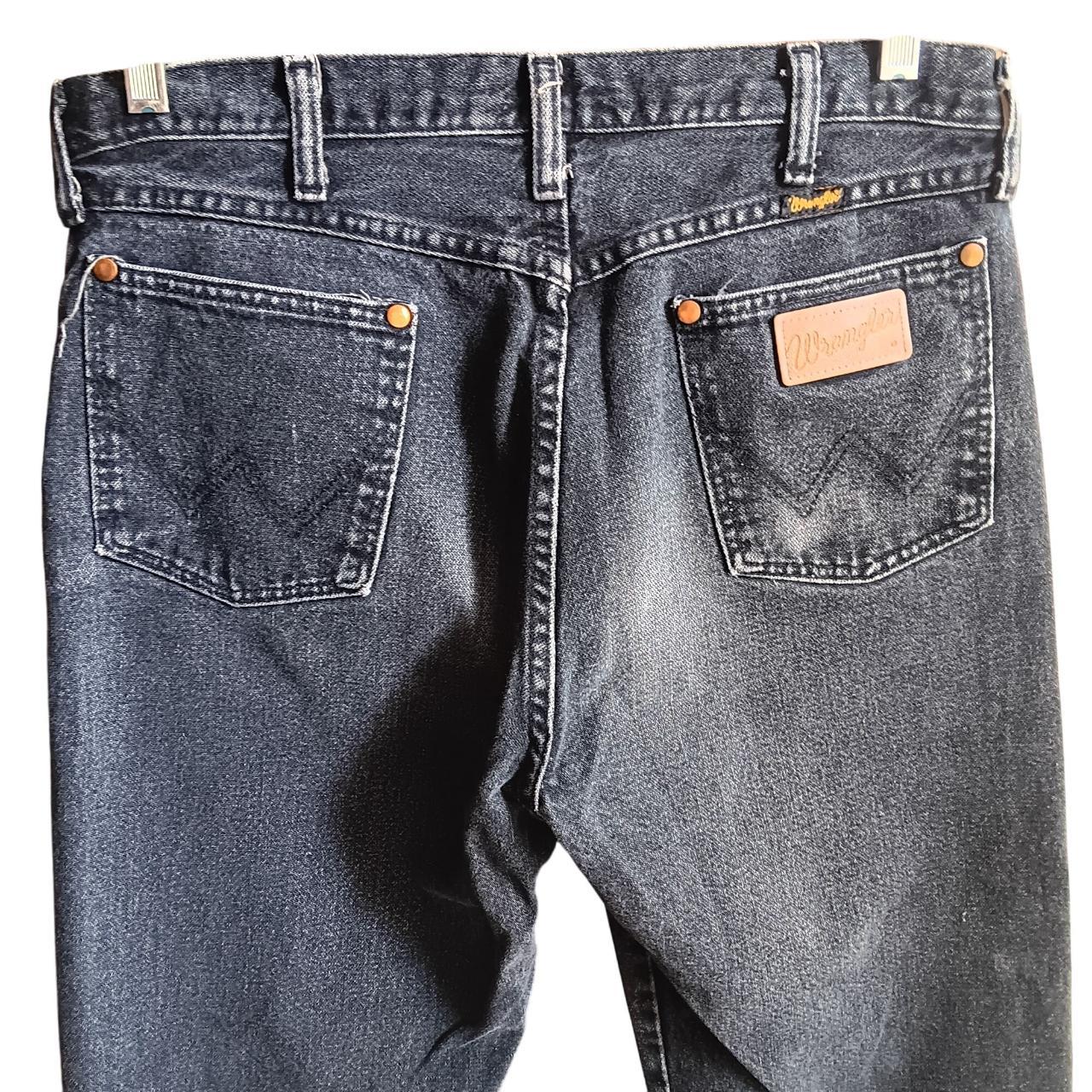 Vintage Men's Wrangler Black Denim Cowboy Rocker... | Depop