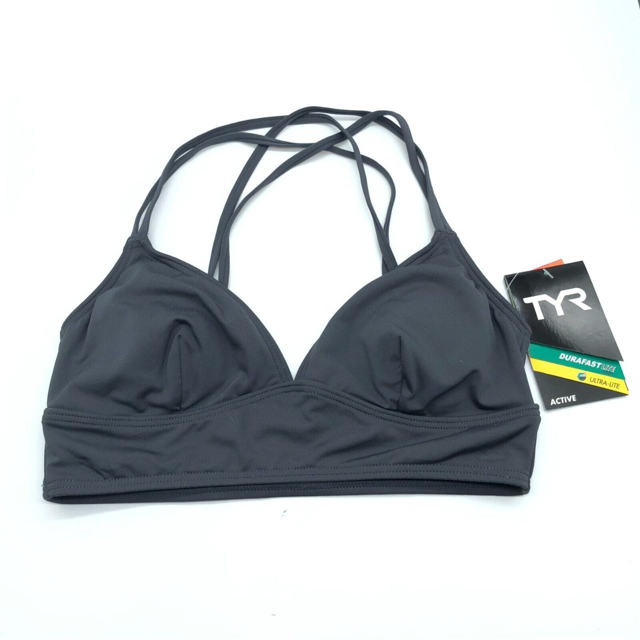 TYR Women's Grey Bikini-and-tankini-tops | Depop