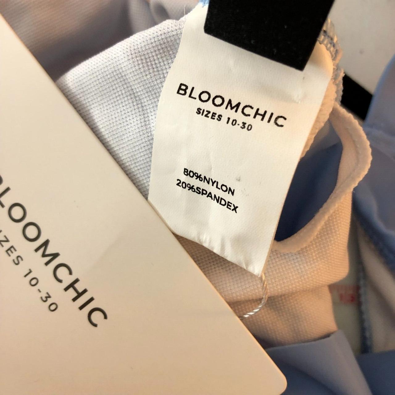 Bloomchic Solid Ruffle Trim Sculpt Waist Ruched One... - Depop