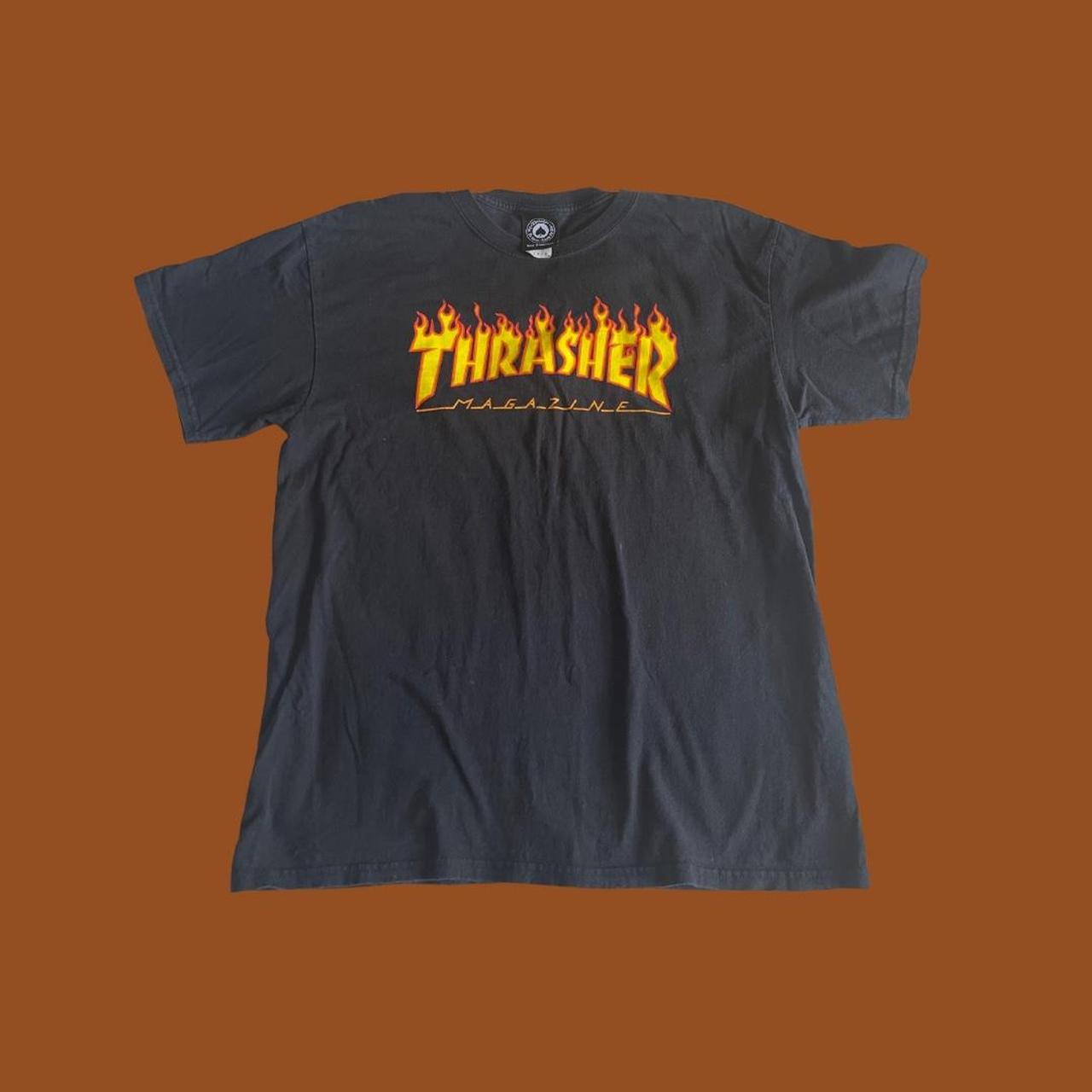 🔥 black thrasher tee 🔥 one of my faves! i wore this... - Depop