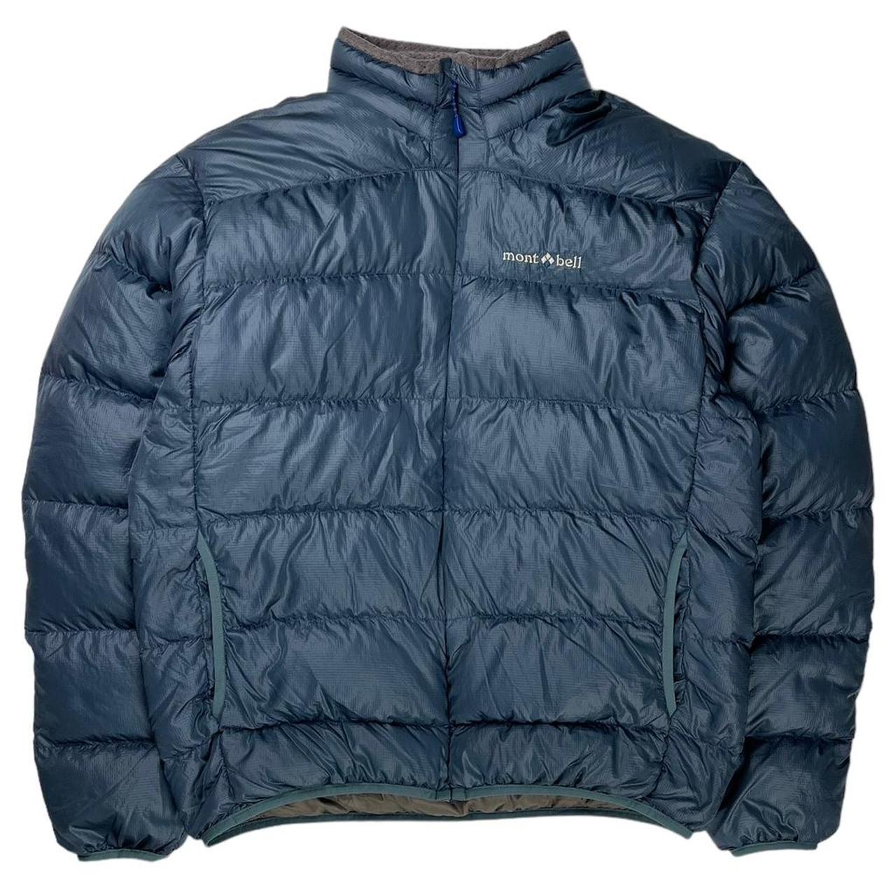 Montbell blue down puffer jacket Size: Medium... - Depop