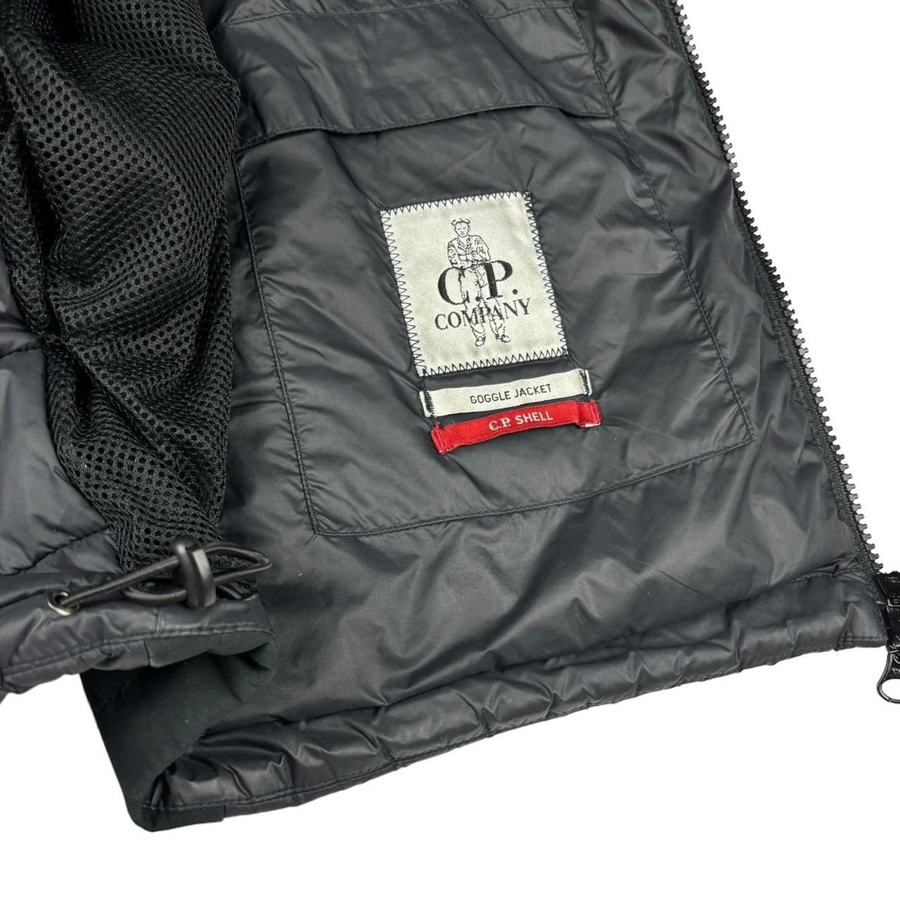 CP company soft shell puffer goggle jacket Size:... - Depop