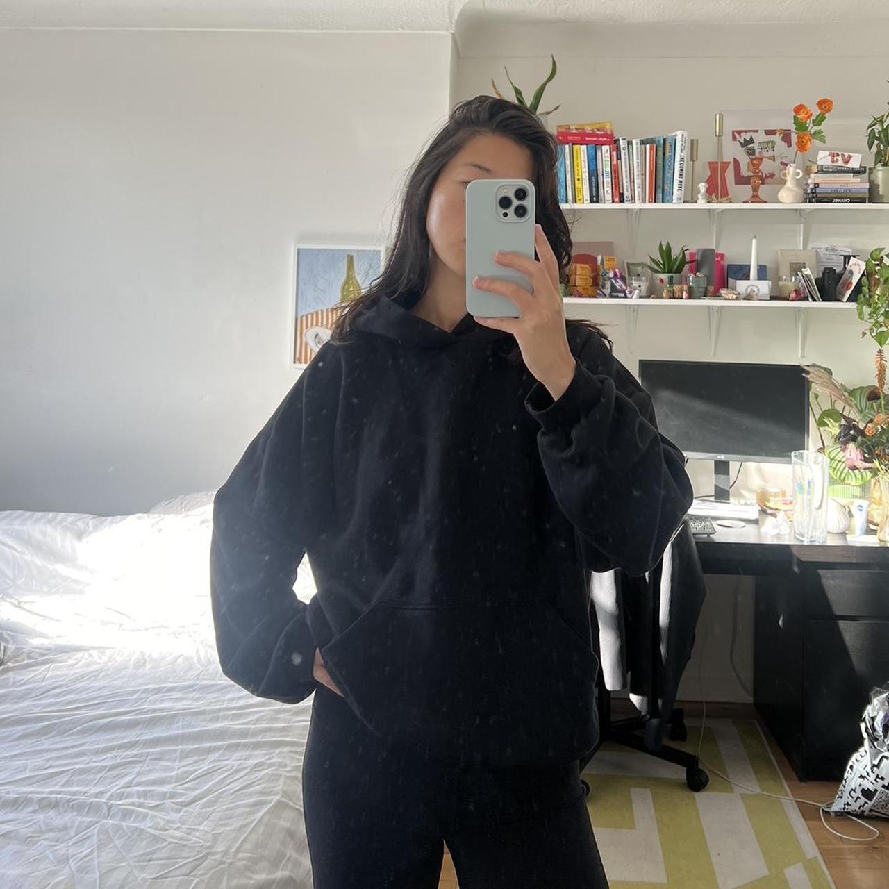 RITZY Everyday Boxy Hoodie - Black - Medium... - Depop