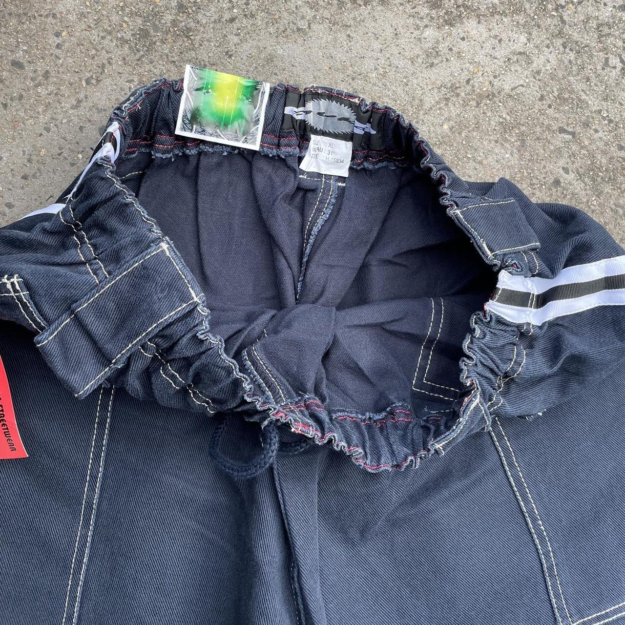 Vintage BNWT Deadstock Stuka Jeans baggy pants. Dark... - Depop