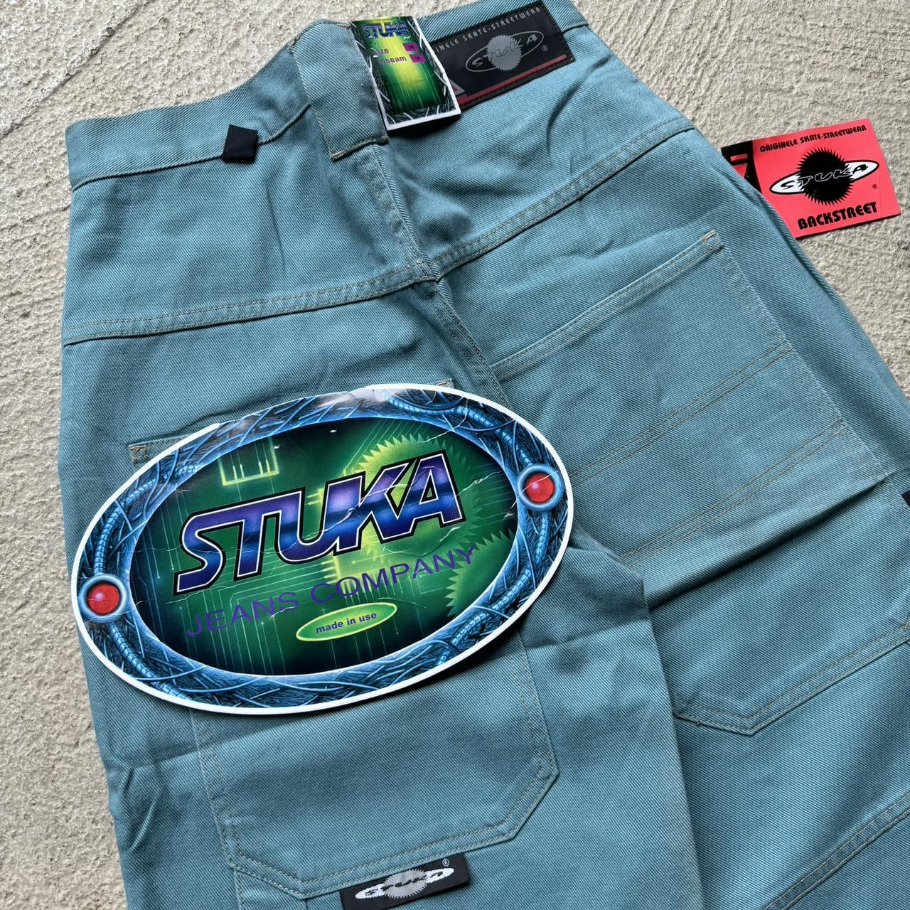 Vintage teal BNWT deadstock Stuka Jeans carpenter... - Depop