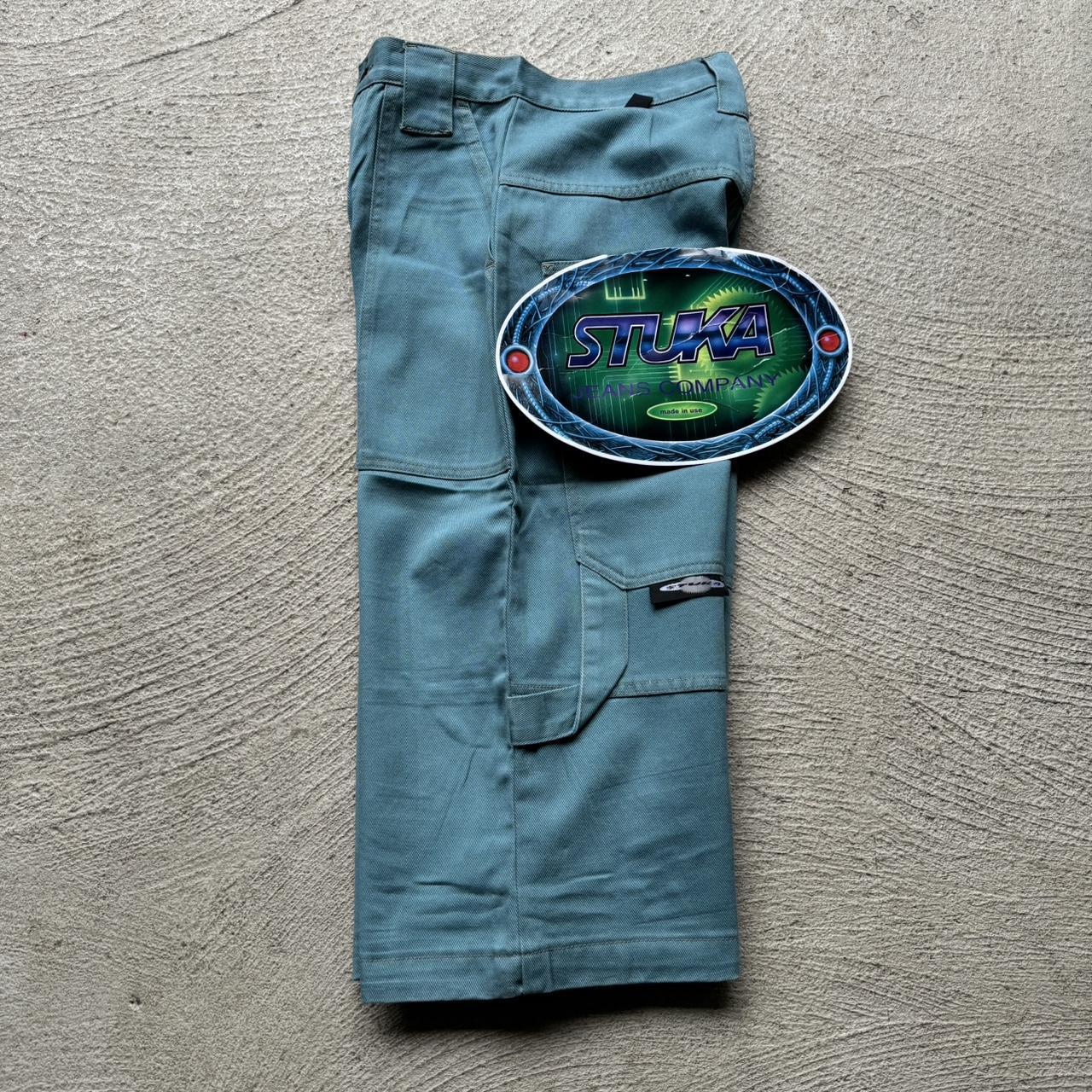 Vintage teal BNWT deadstock Stuka Jeans carpenter... - Depop