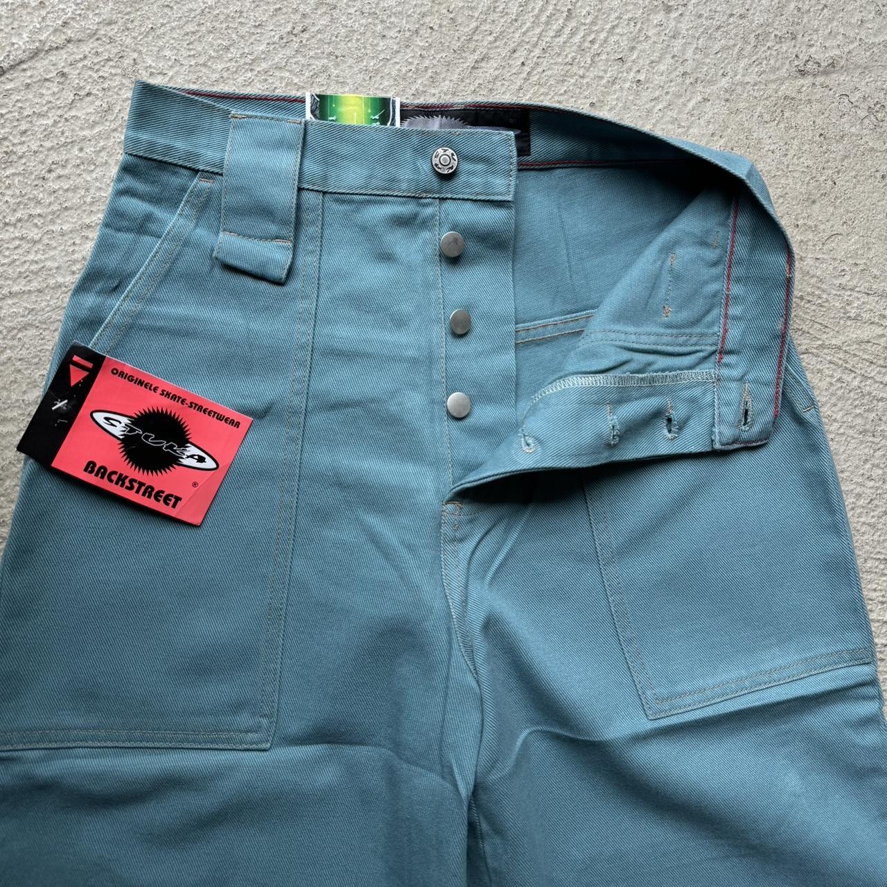 Vintage teal BNWT deadstock Stuka Jeans carpenter... - Depop