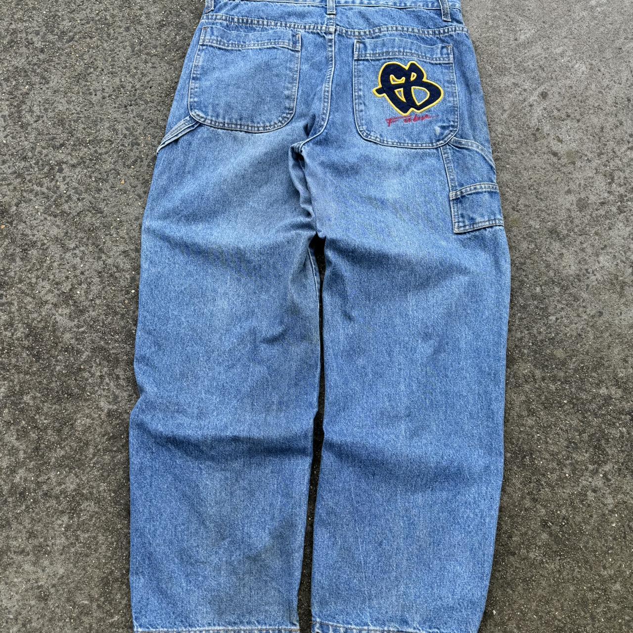 Vintage FUBU carpenter jeans. Zip fly cut with big... - Depop