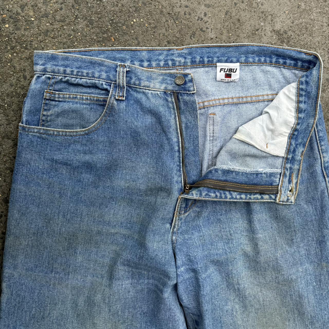 Vintage FUBU carpenter jeans. Zip fly cut with big... - Depop