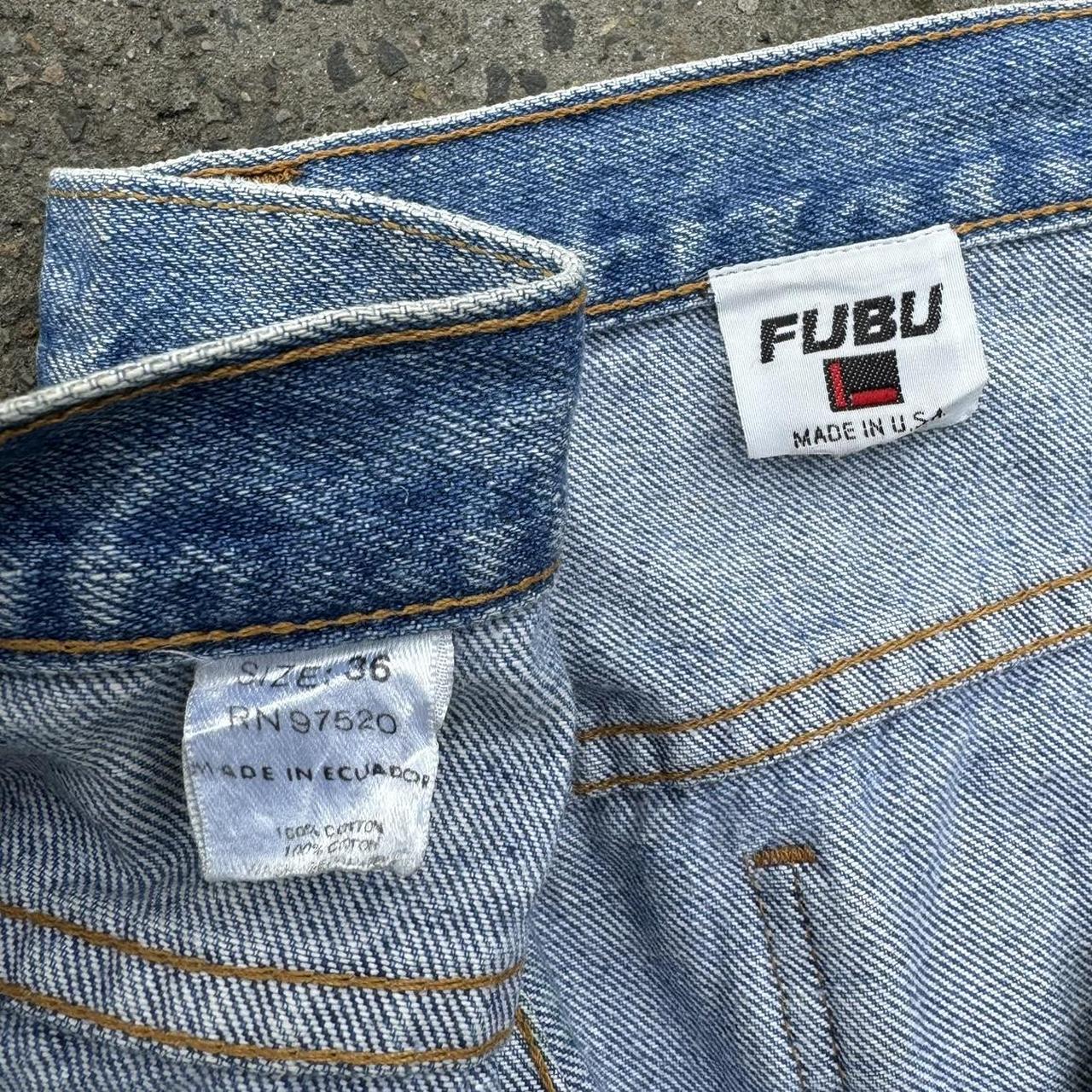 Vintage FUBU carpenter jeans. Zip fly cut with big... - Depop