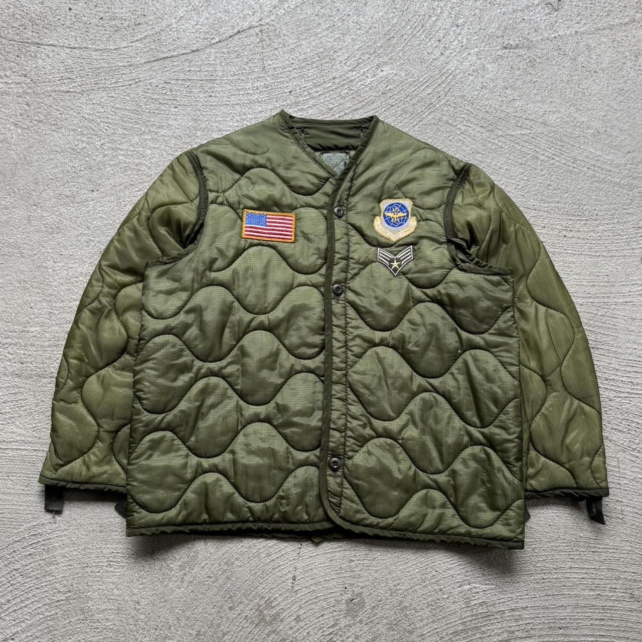 Vintage green M65 army liner jacket. A classic... | Depop
