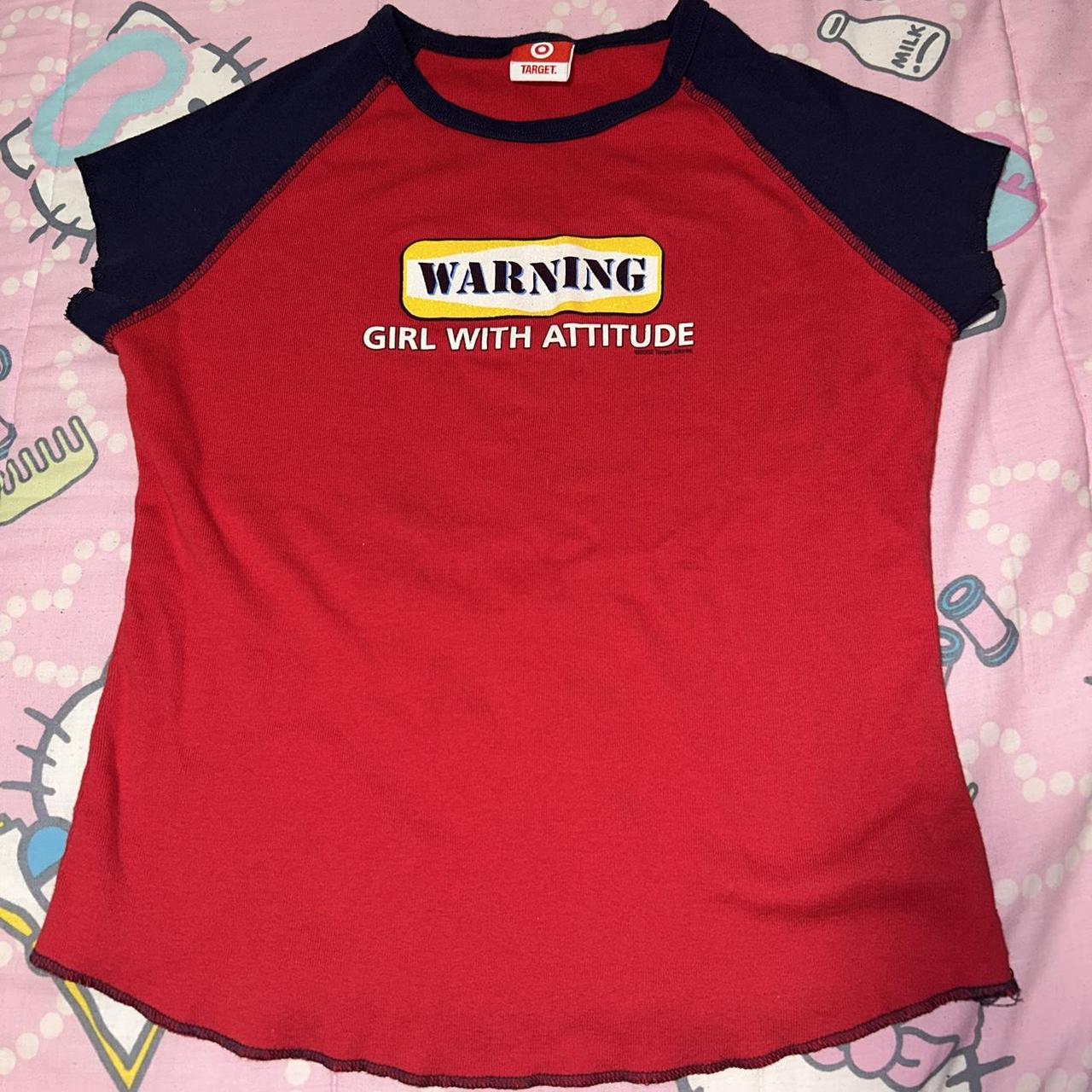 Target Women's Blue and Red T-shirt | Depop
