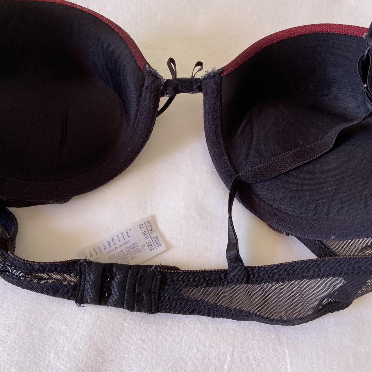 Black & Red Bra super hot red with black mesh/lace... - Depop