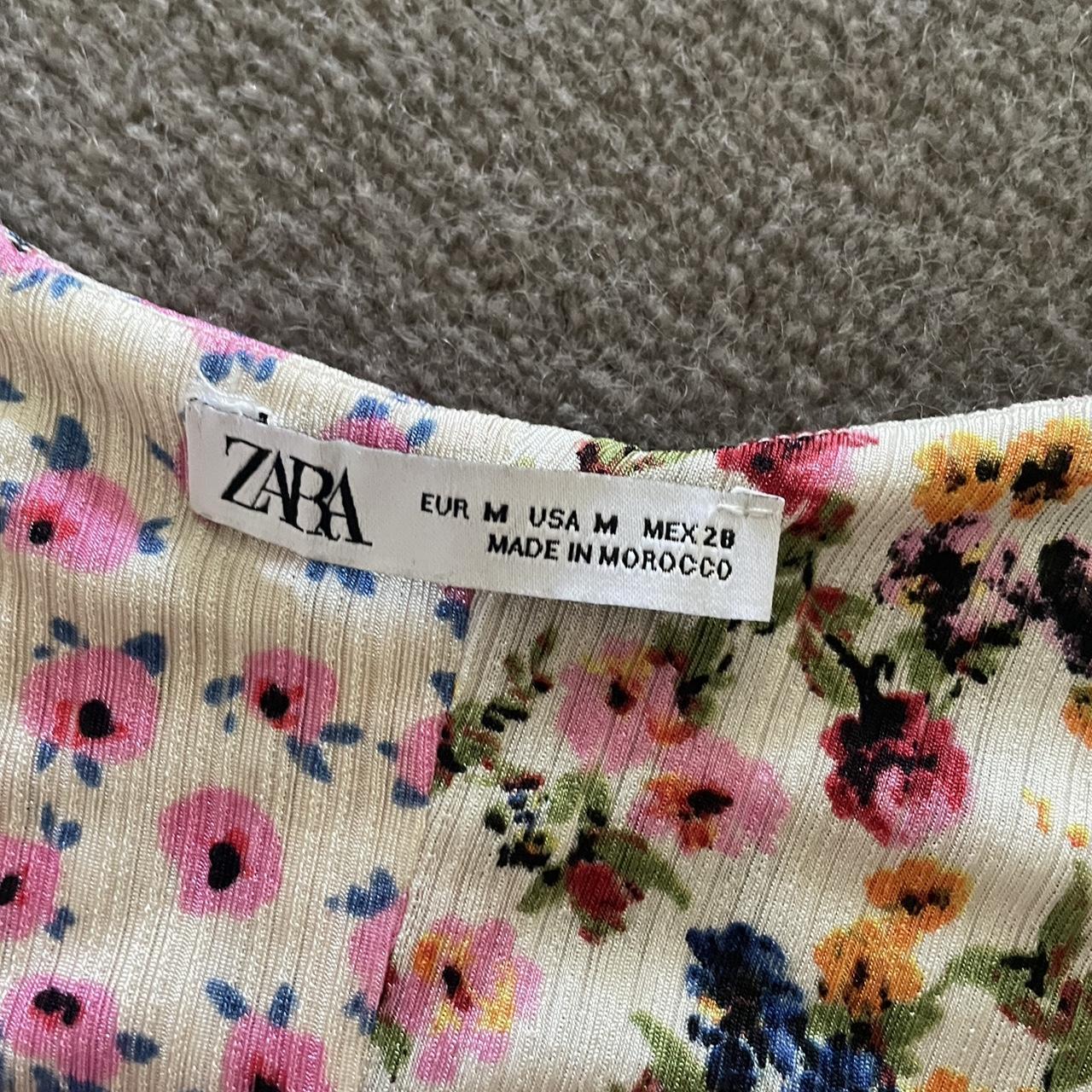 ZARA Floral patchwork midi dress. Pattern is so... - Depop