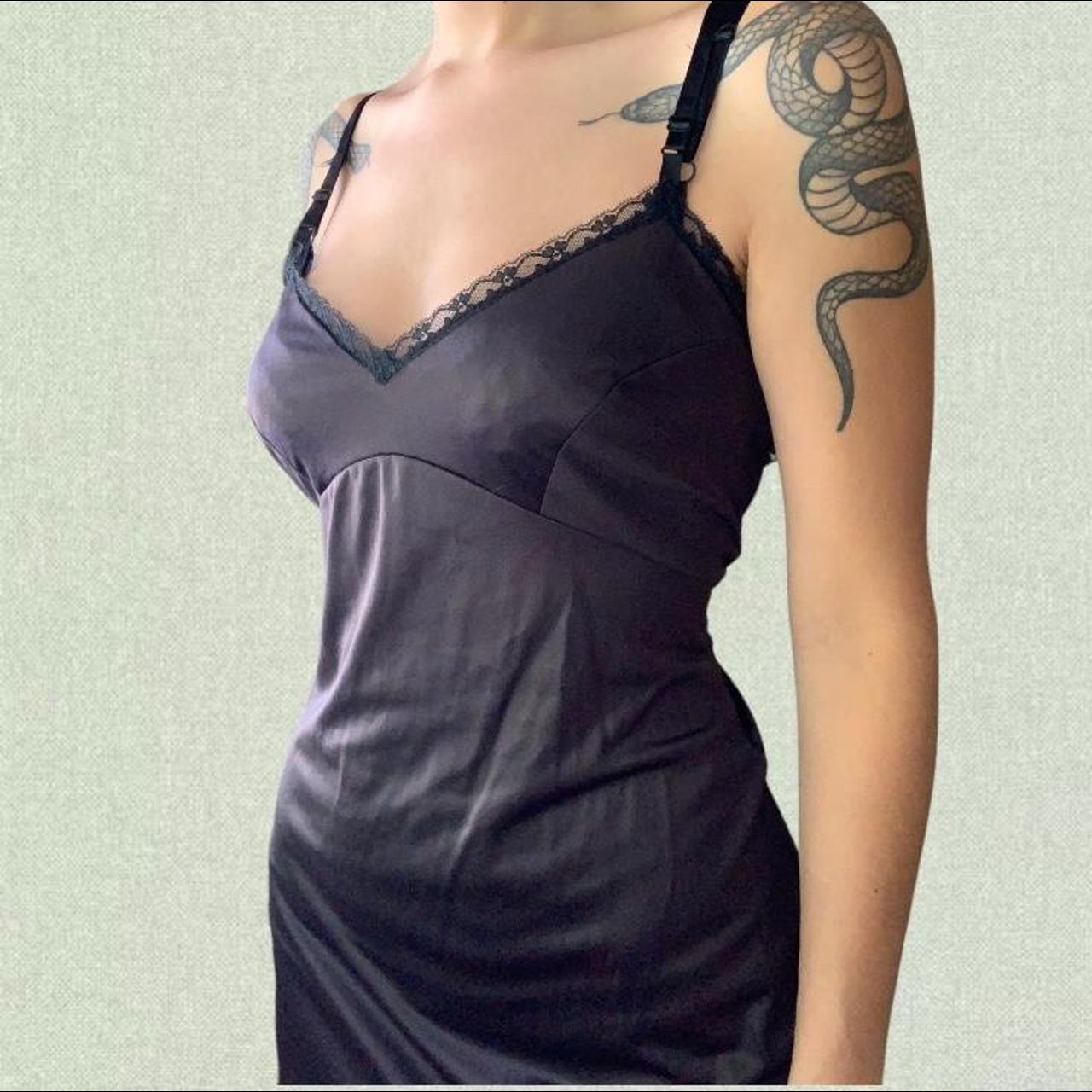 90s Vintage lace slip Delicate lace adorns the... - Depop